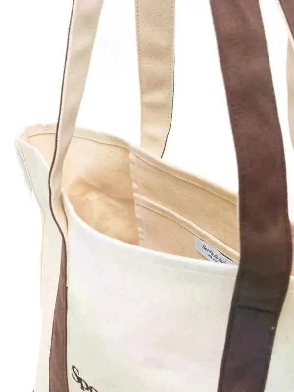 Sporty & Rich Medium Mona Logo-embroidered Tote Bag