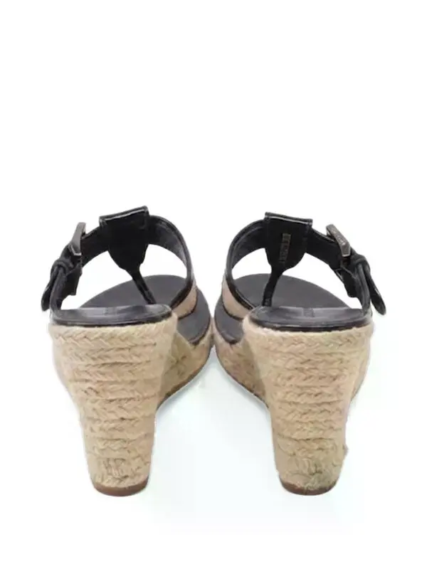 Burberry 2010s Nova Check T-strap Sandals