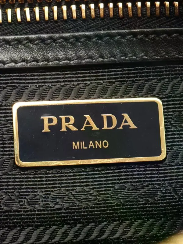 Prada 2010s Logo Jacquard Shoulder Bag