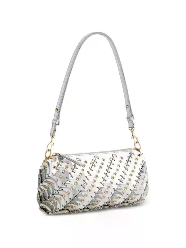 Rabanne Small Bag In Leather With Tone On Tone Eyelets