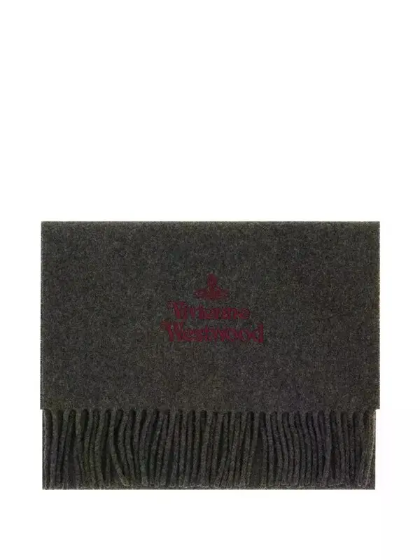 VIVIENNE WESTWOOD Embroidered Scarf - Grey