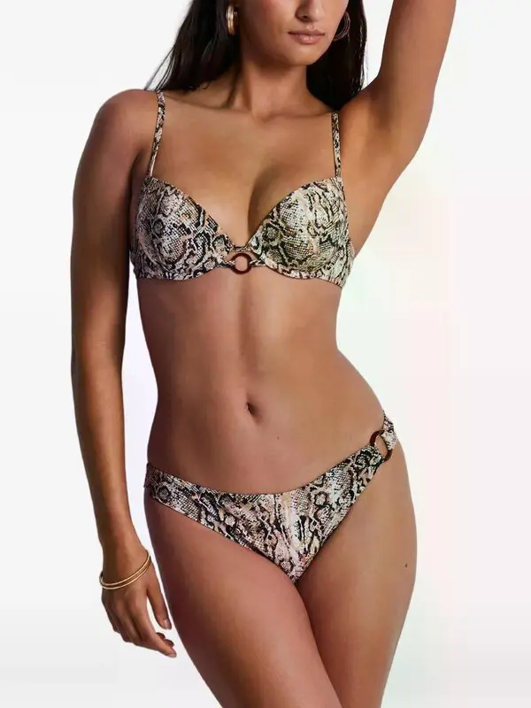 AUBADE Fierce Spirit Snake-print Bikini Bottoms