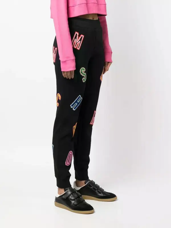 Moschino Logo-embroidered Cotton Track Pants