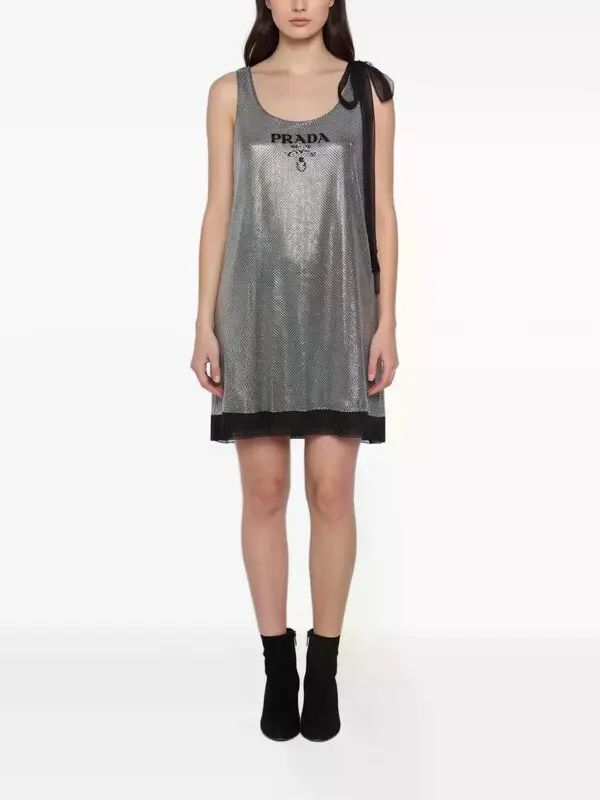 Prada 2021 Rhinestone-embellished Mini Dress