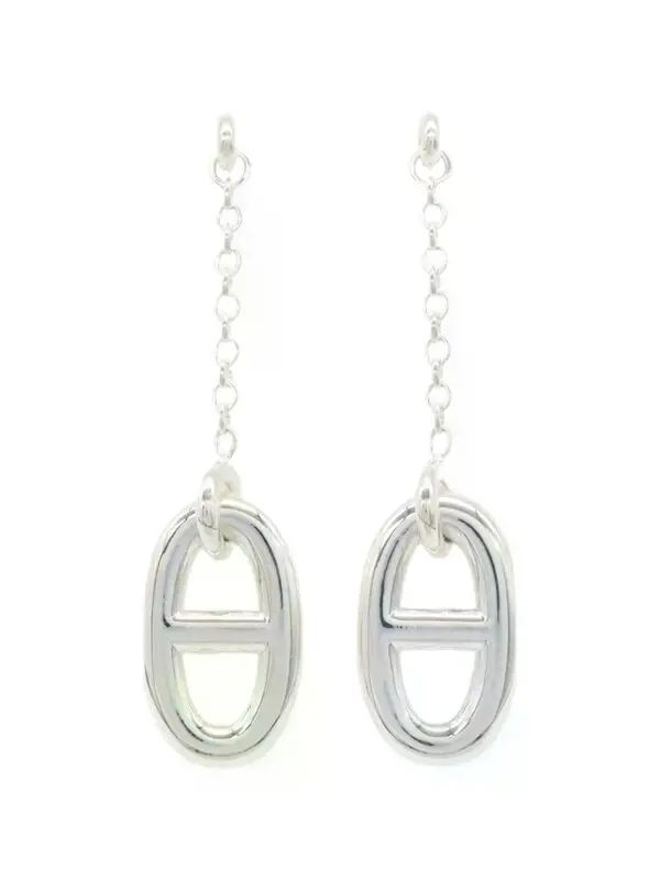 Hermès 2010s Farandole Chaine D'ancre Earrings - Silver