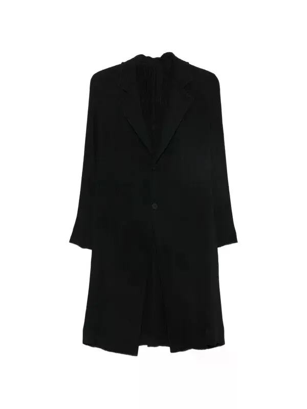 Issey Miyake Pleated Single-breasted Coat