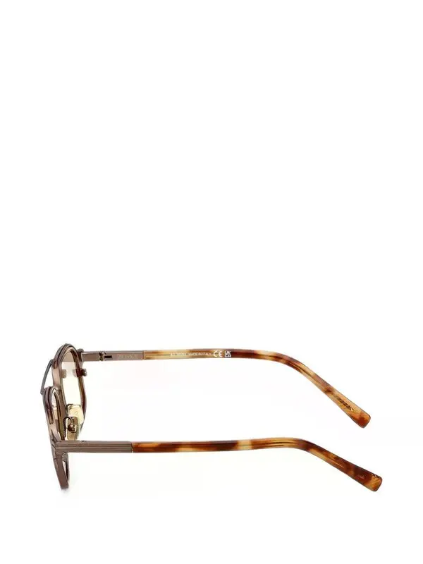 Zegna Havana Orizzonte I Acetate And Metal Sunglasses - Brown