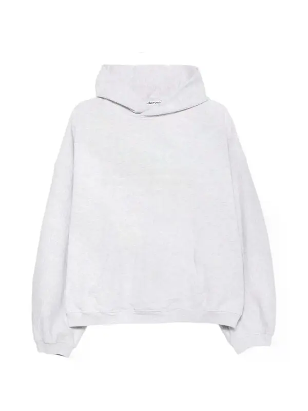 Alexander Wang Logo-print Oversized Hoodie - Grey