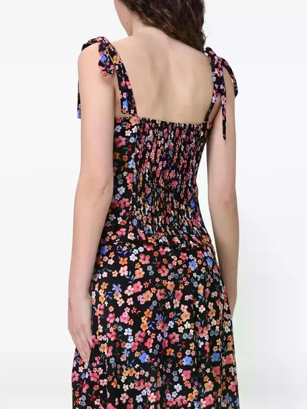 MAR DE MARGARITAS Floral-print Peplum Mini Dress