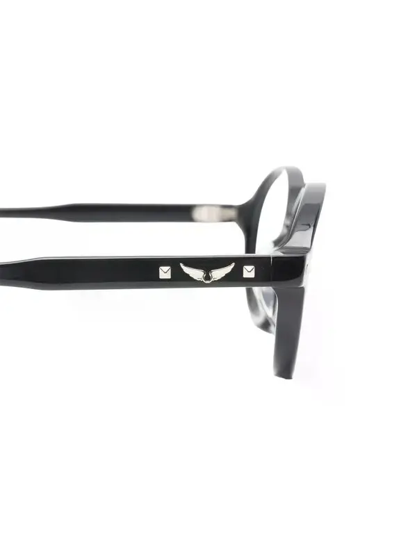 Zadig&Voltaire Wing-motif Oval-frame Glasses