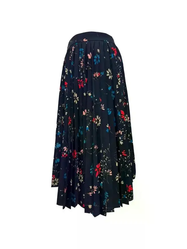 Balenciaga Pleated Floral-print Skirt