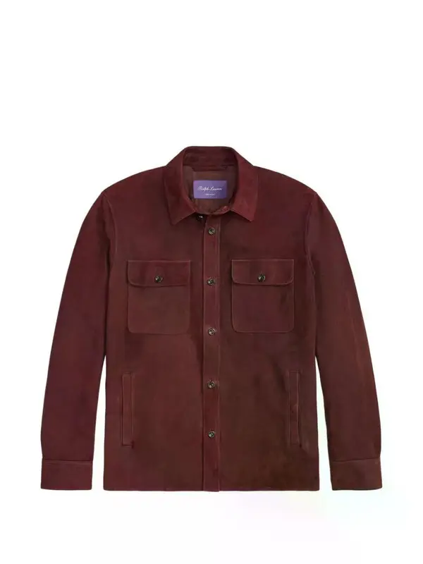 Ralph Lauren Purple Label Flap-pocket Suede Jacket