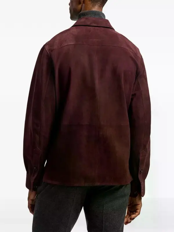 Ralph Lauren Purple Label Flap-pocket Suede Jacket
