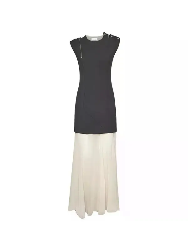 FERRAGAMO Cut-out Panelled Maxi Dress - Grey