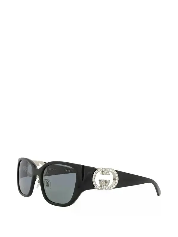 Gucci Crystal-embellished Square-frame Sunglasses