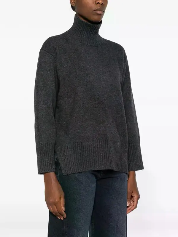 Calvin Klein Lux High-neck Side-slit Sweater
