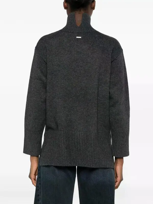 Calvin Klein Lux High-neck Side-slit Sweater