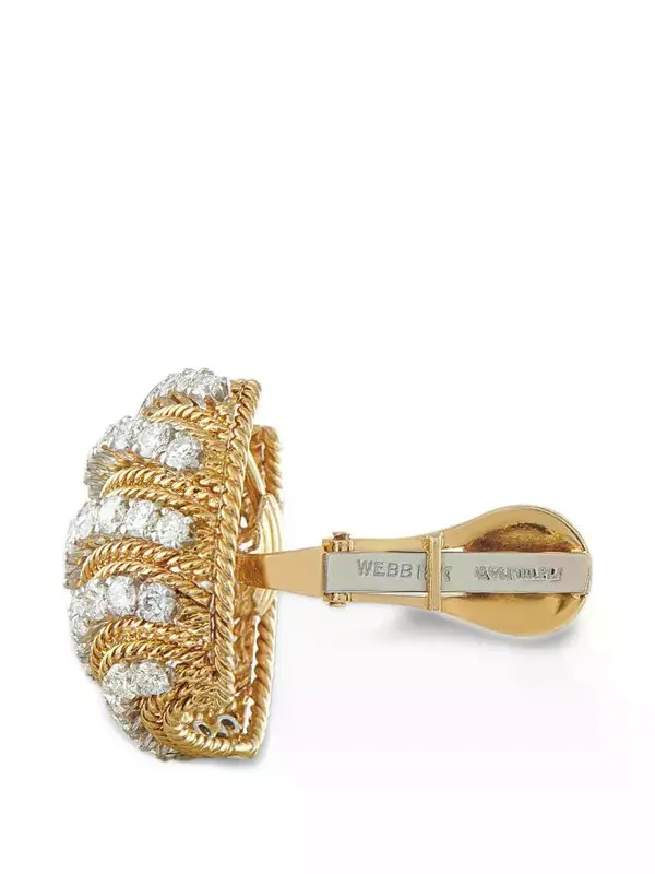 David Webb Diamond Twisted-rope Earrings