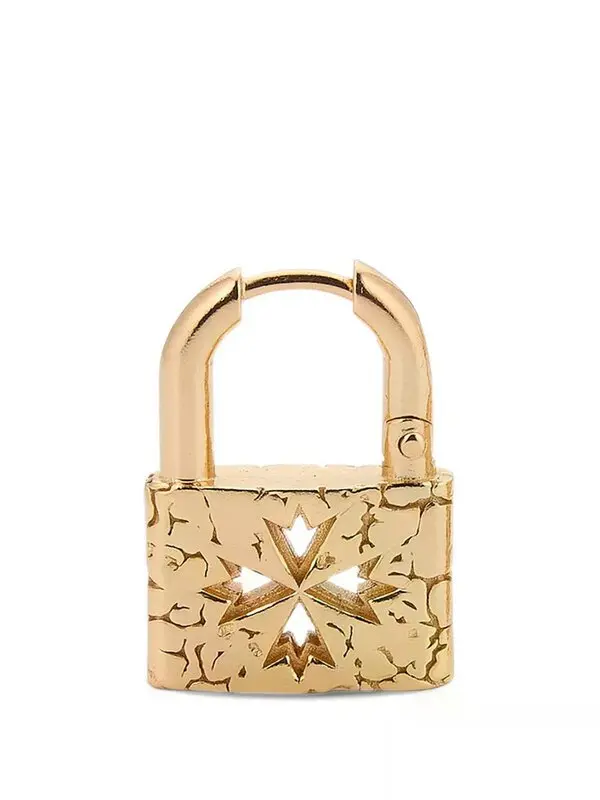 Emanuele Bicocchi Logo-engraved Padlock Earring - Gold