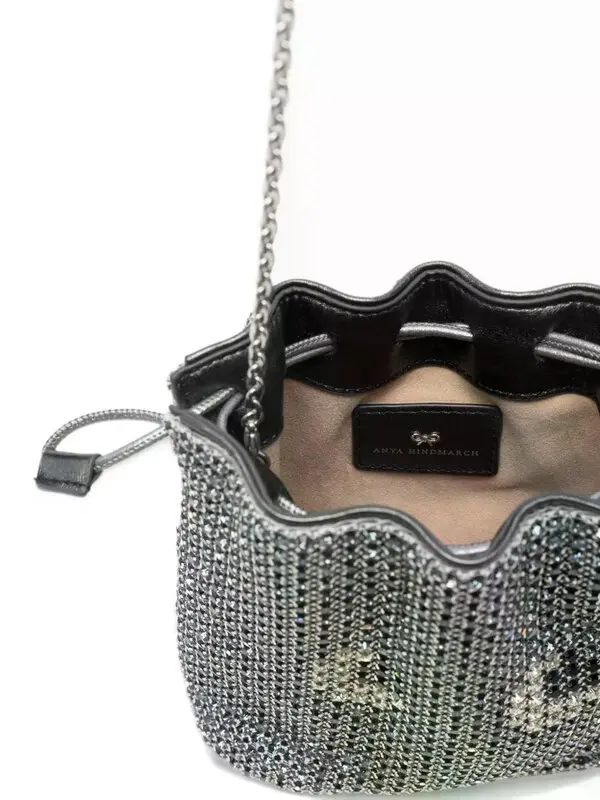 ANYA HINDMARCH Crystal-embellished Drawstring Bag