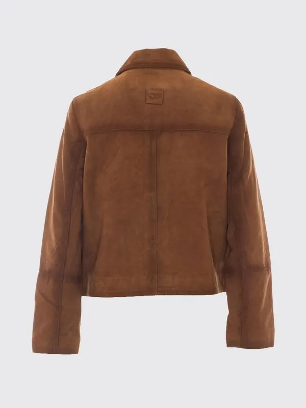 Zadig&Voltaire Lessa Suede Leather Shirt Jacket With Classic Collar - Brown