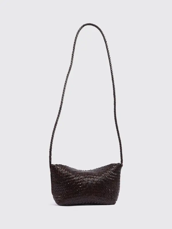 Dragon Diffusion Corsina Hand-woven Leather Mini Crossbody Bag - Brown
