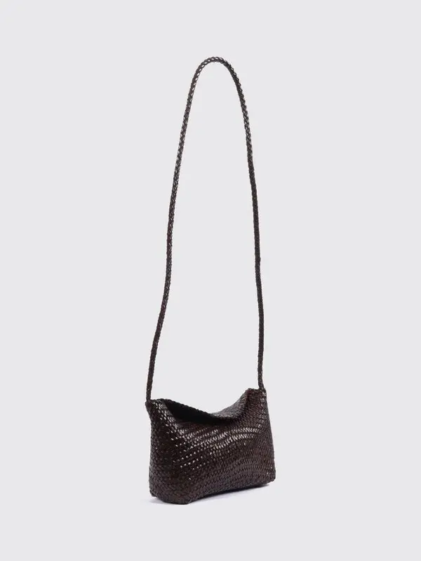 Dragon Diffusion Corsina Hand-woven Leather Mini Crossbody Bag - Brown