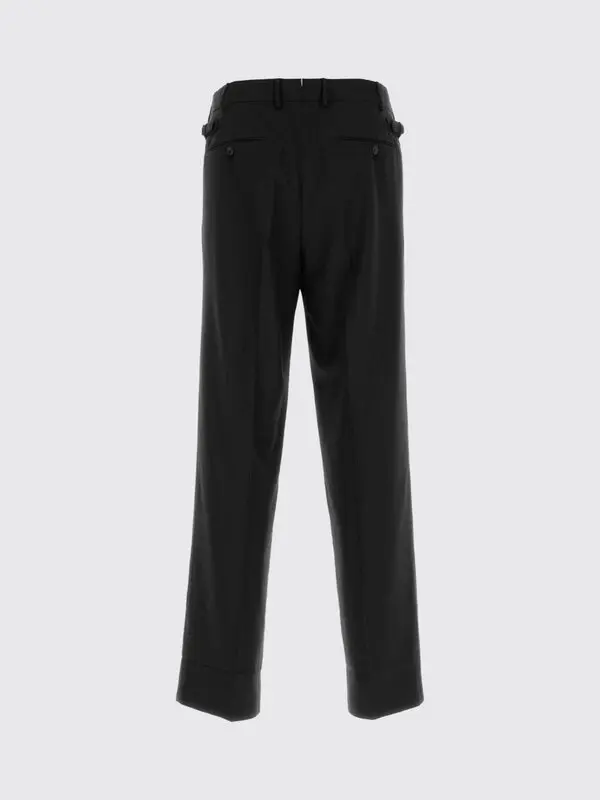 CELLAR DOOR Nev Pleated Viscose Blend Tailored Pants - Black