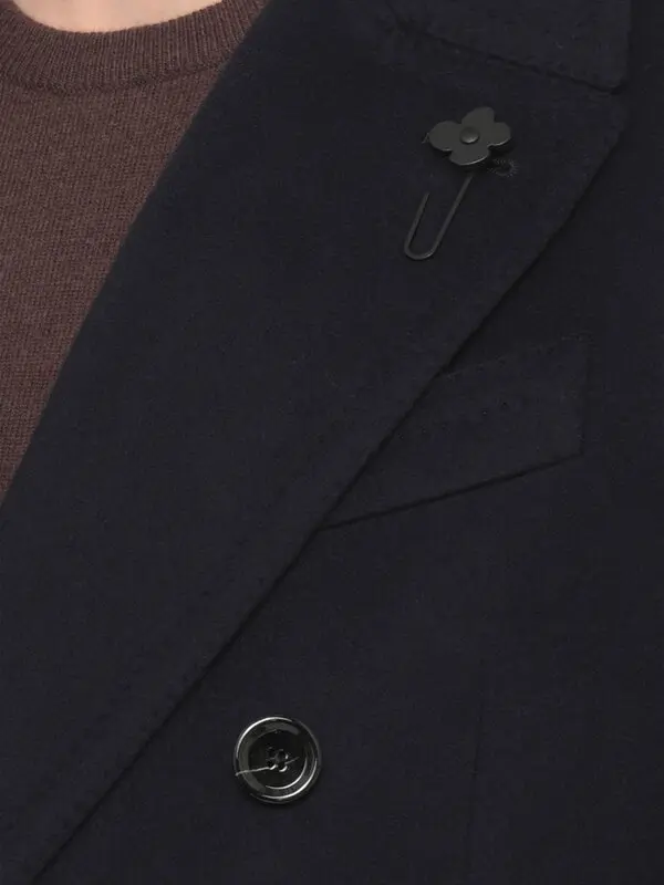 LARDINI Knee-length Double-breasted Coat In Virgin Wool And Cashmere
