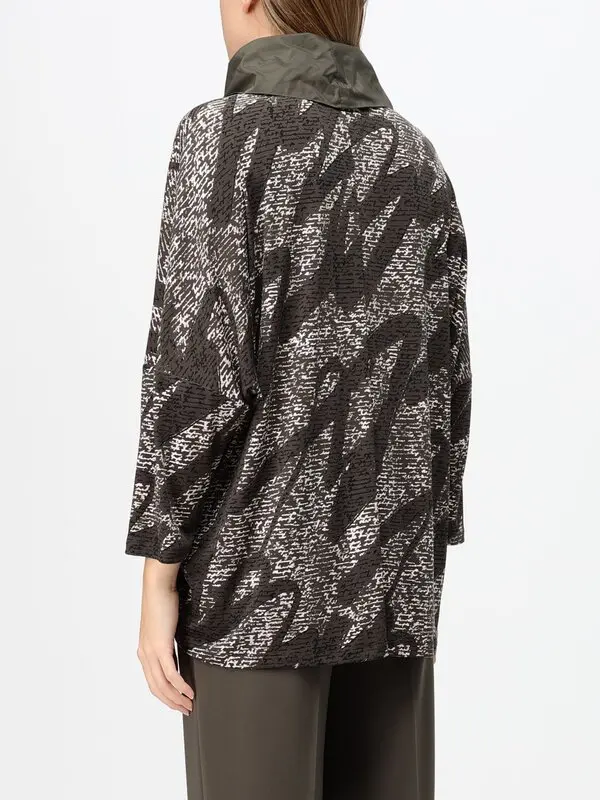 Joseph Ribkoff All-over Abstract Print Polyester Turtleneck Top