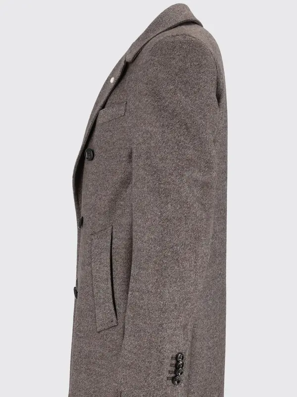 LUIGI BIANCHI Knee-length Double-breasted Wool Blend Coat