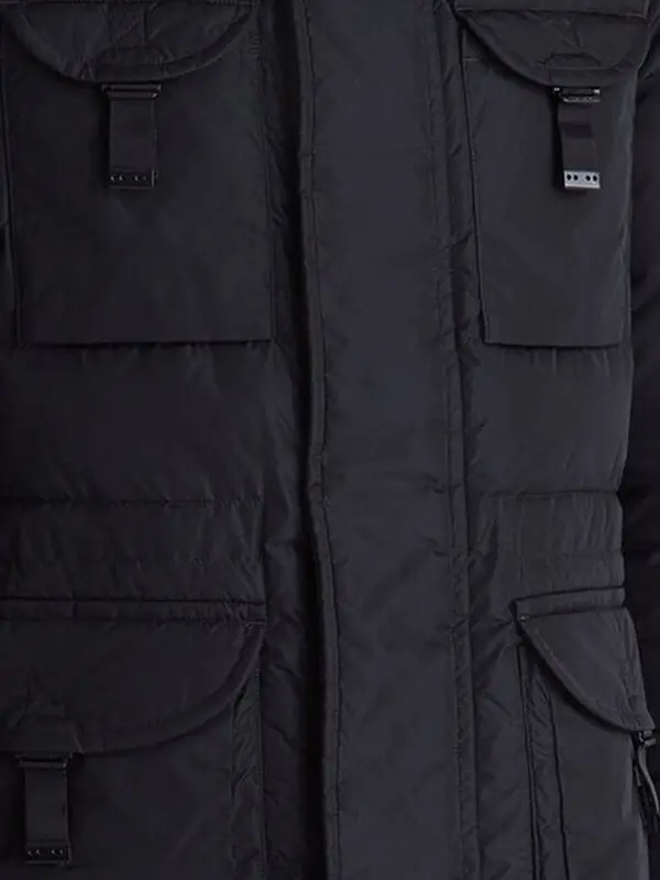 Peuterey Goose Down Short Utility Parka In Technical Fabric With Hood