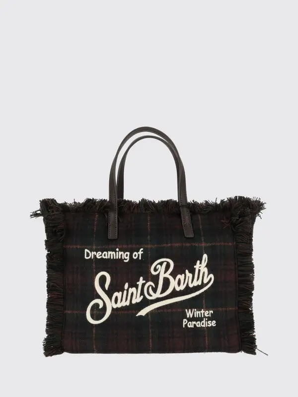 MC2 SAINT BARTH Colette Wool Blend Handbag With Embroidered Logo