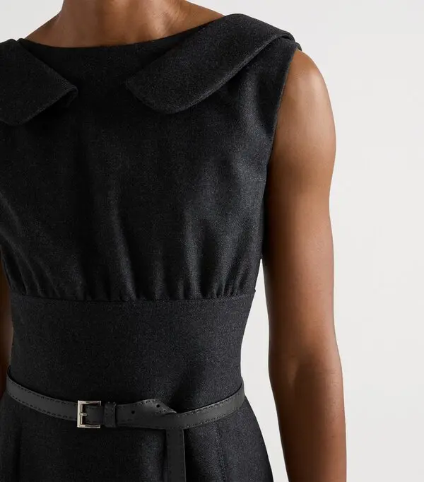 Prada Re-wool Asymmetric Midi Dress