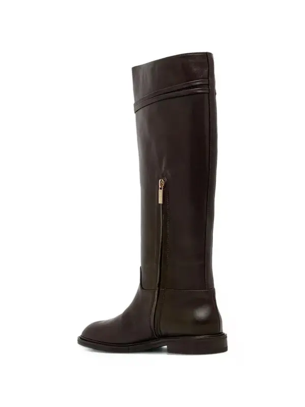 BALDININI Logo-plaque Leather Boots