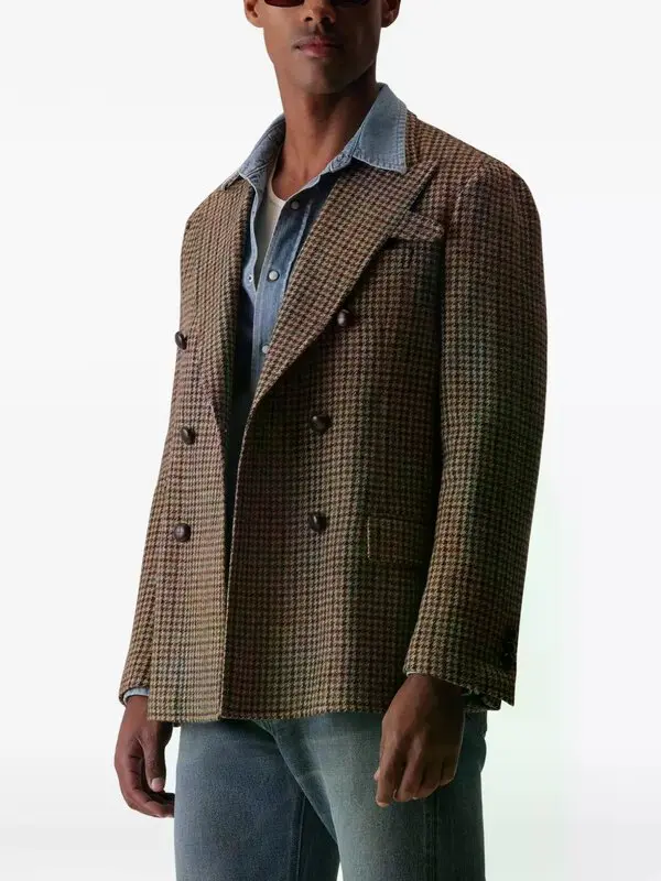 FORTELA Travel Classic Double-breasted Tweed Jacket
