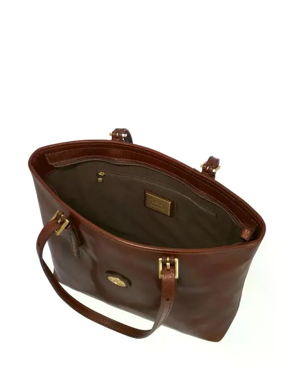 THE BRIDGE Logo-plaque Leather Shoulder Bag