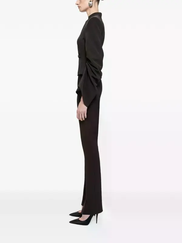 NISSA Draped-sleeve Fitted Blazer