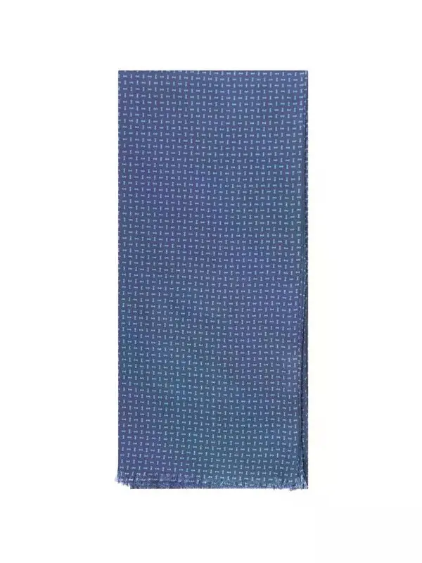 PERSONALITY Geometric-print Silk Scarf