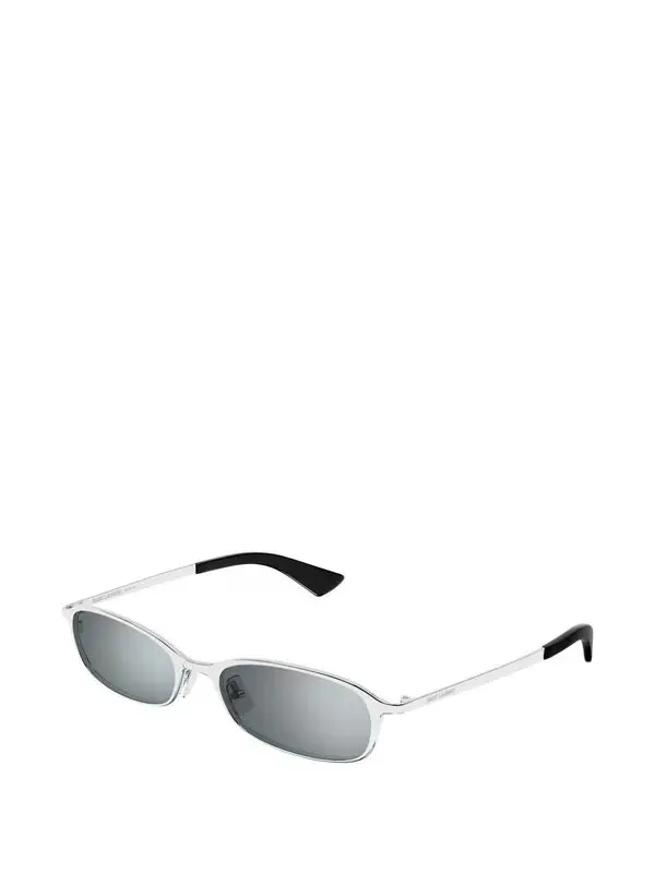Saint Laurent Oval-frame Sunglasses - Silver
