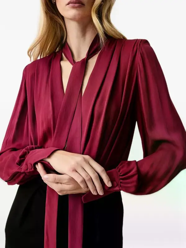 SILVIAN HEACH Pussy-bow Draped Bodysuit
