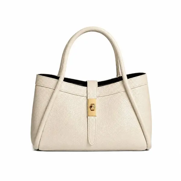 BETSY & FLOSS Adria Leather Handbag Cream