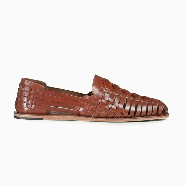 ARMOS S Cognac Leather Huarache Sandal