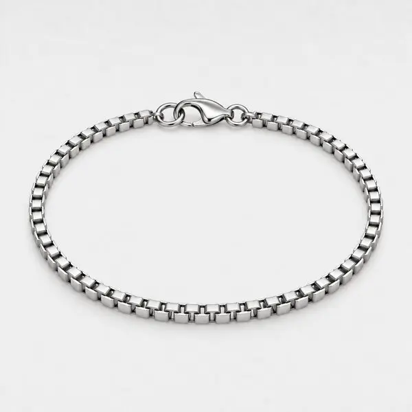 OUTRAGE LONDON Box Chain Bracelet - Silver