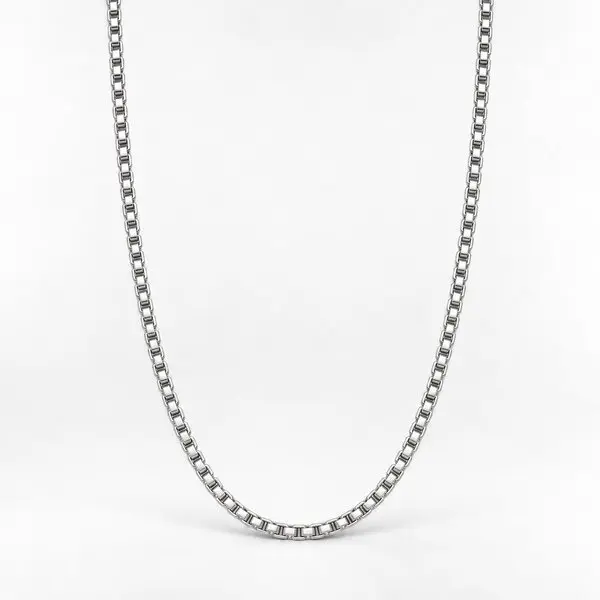 OUTRAGE LONDON Box Chain Necklace - Silver