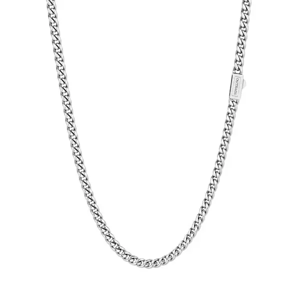 OUTRAGE LONDON Cuban Chain Necklace Minimal - Silver