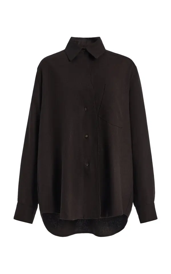 AGOLDE Aris Felted Wool Shirt - Brown