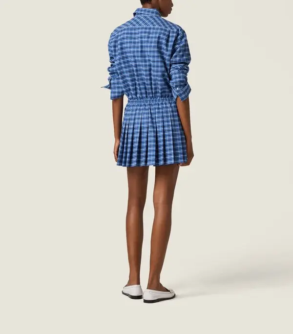 Miu Miu Cotton Check Shirt Dress