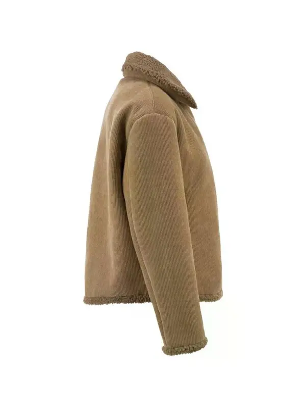 Herno Corduroy-effect Faux-shearling-trim Jacket
