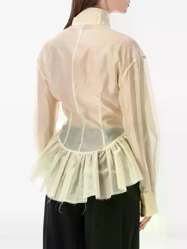 THELATEST Elaine Ruffled Sheer Shirt